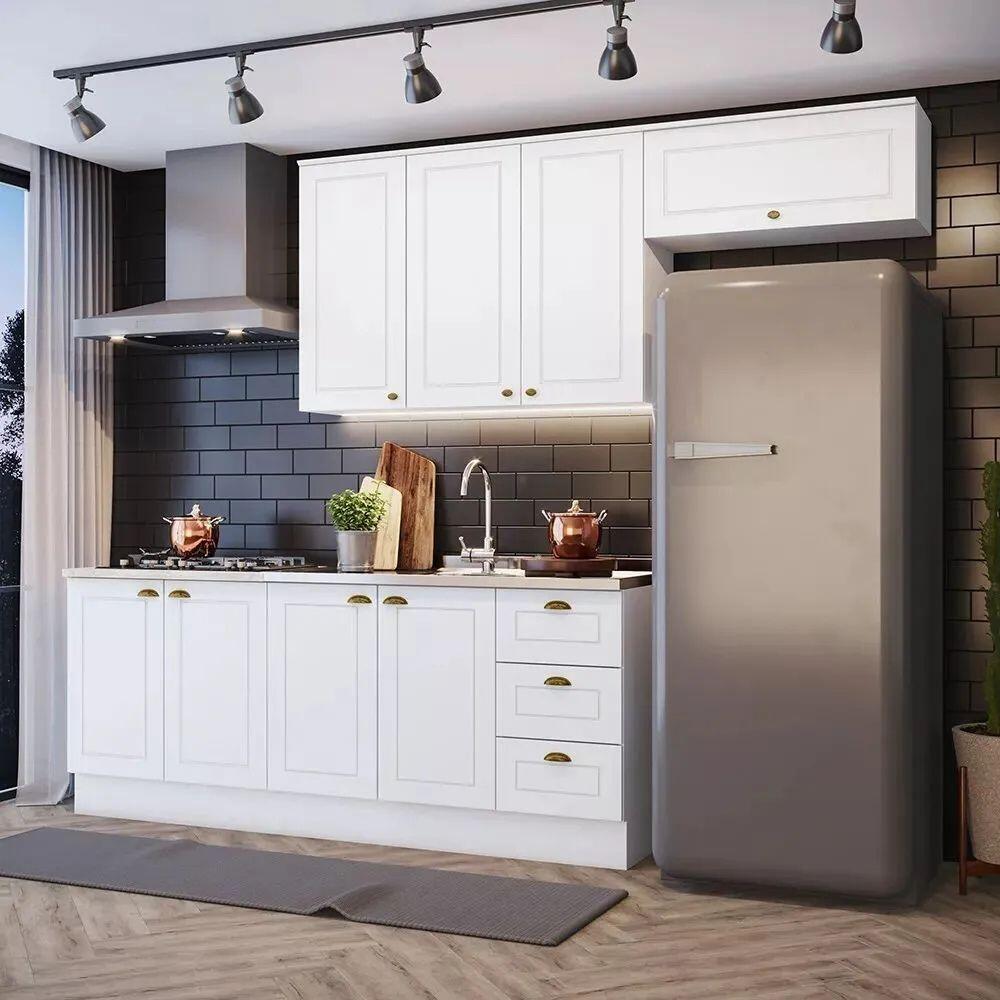 Comprar Cozinha Compacta Modulada 280cm Americana 8 Portas 3 Gavetas ...