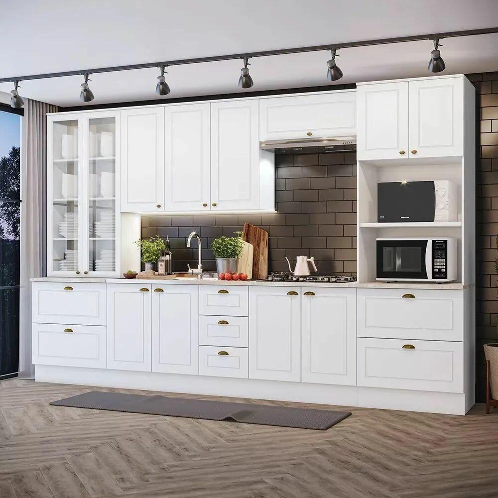 Comprar Cozinha Modulada 343cm 6 peças 12 Portas 7 Gavetas Americana ...