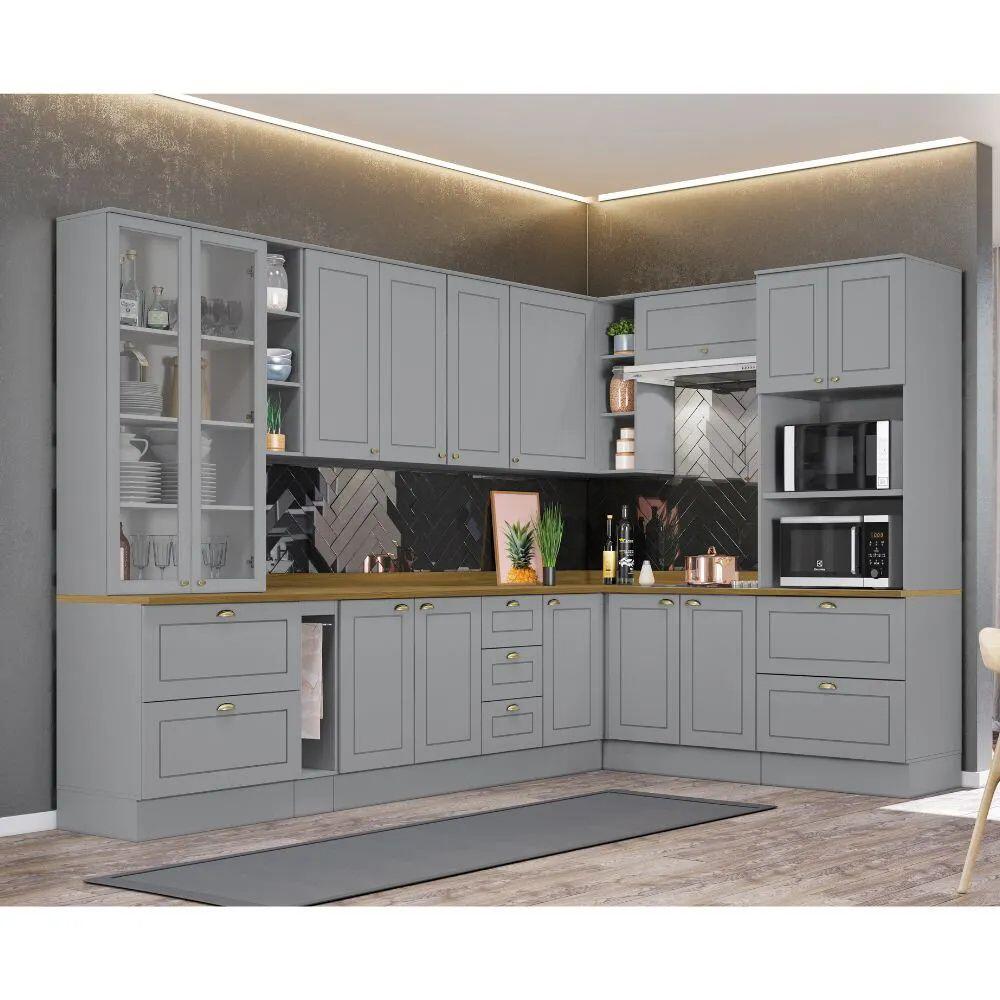 Comprar Cozinha Modulada de Canto 10 peças 14 Portas 7 Gavetas ...