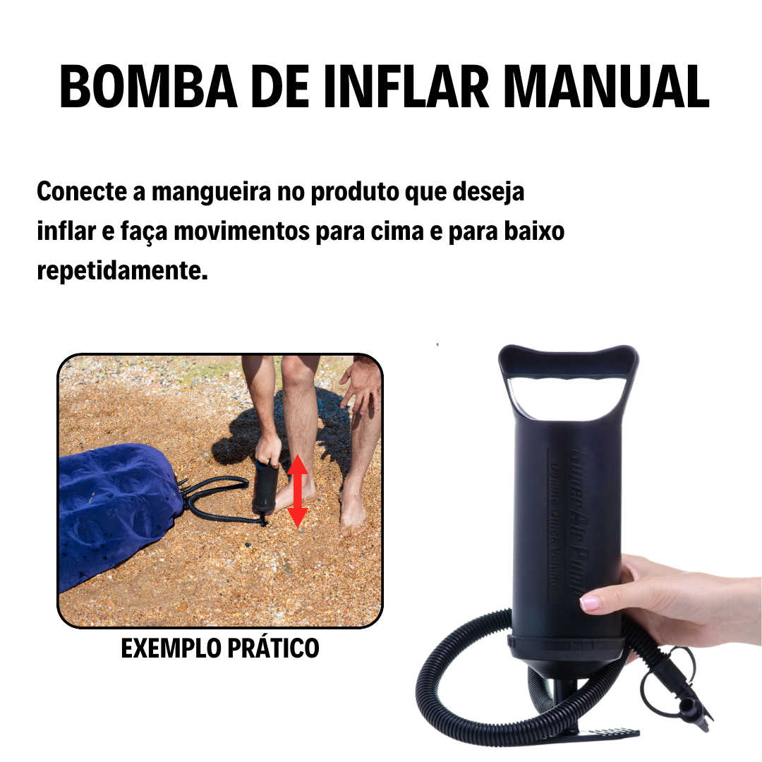 Comprar Bomba De Ar Manual Para Infláveis Colchão Boias Piscinas - R$34 ...