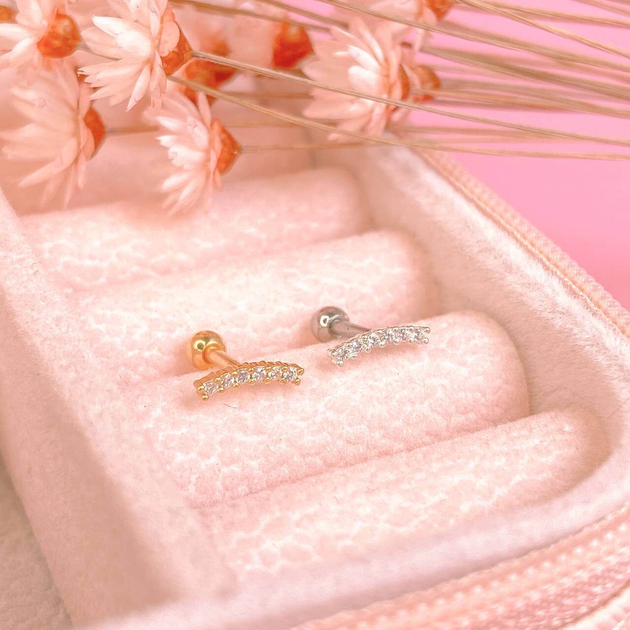 Piercing Mini Cluster Cravejado de Prata 925