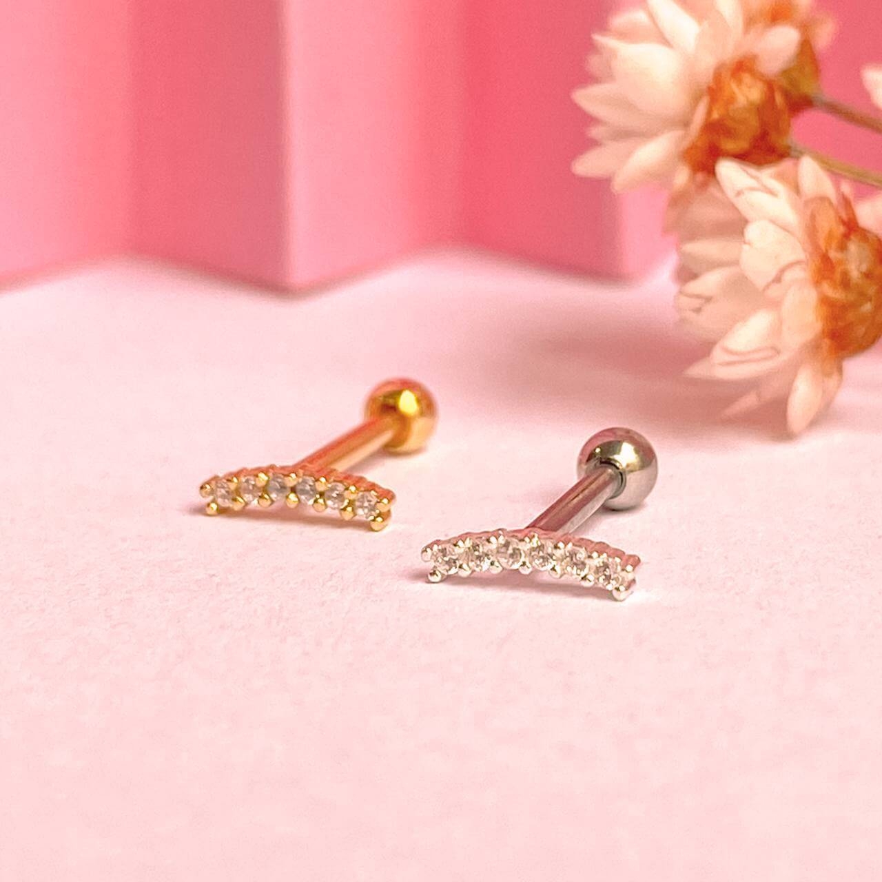 Piercing Mini Cluster Cravejado de Prata 925