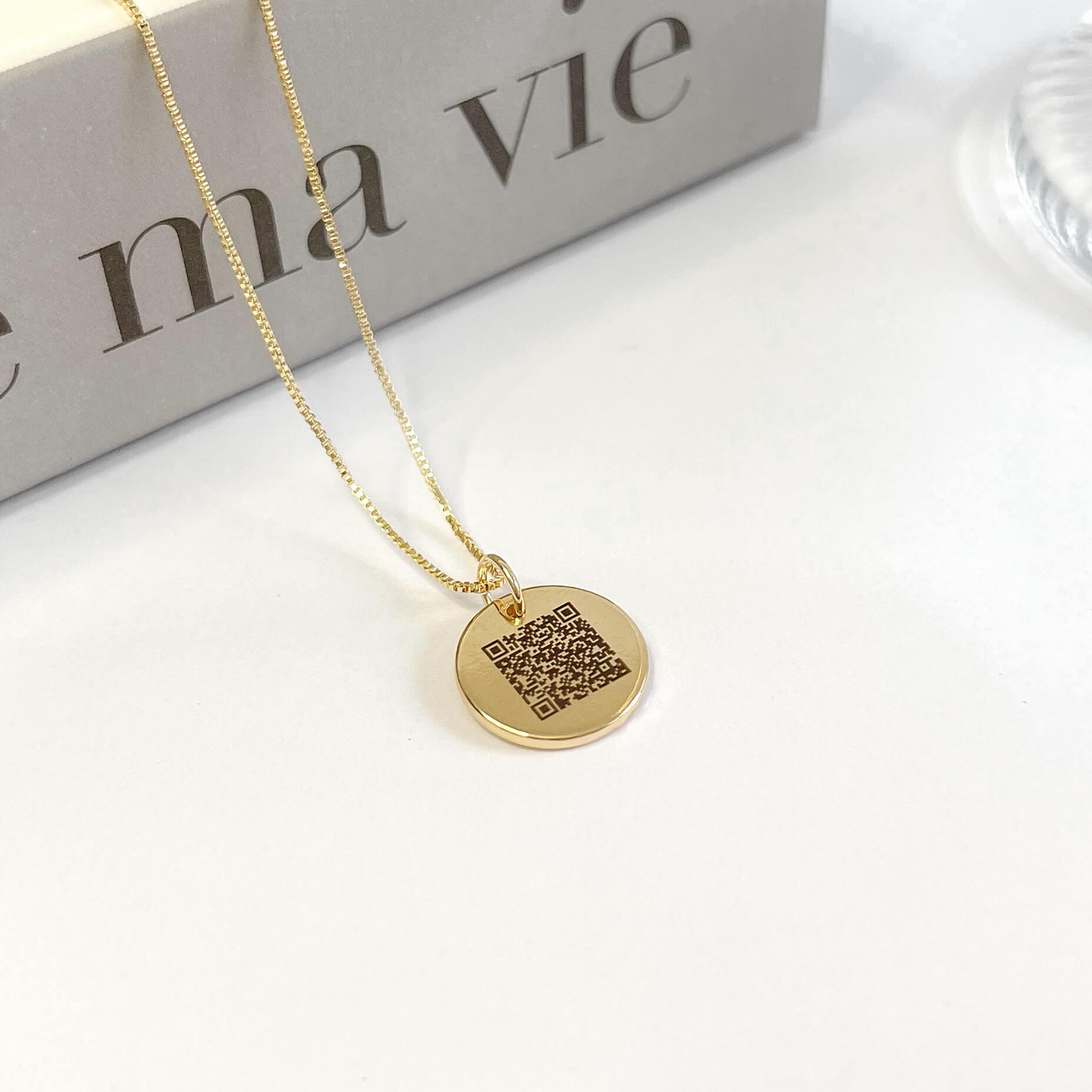 Comprar Colar Spotify QR Code - Ouro - Viwa Joias