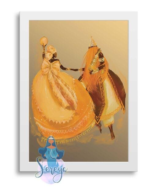 Comprar Pôster / Quadro A4 Fine Art Oxum e Obaluaê