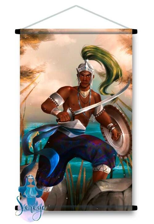 Comprar Pano Banner de Parede Ogum - Sereya - Camisetas de Umbanda ...