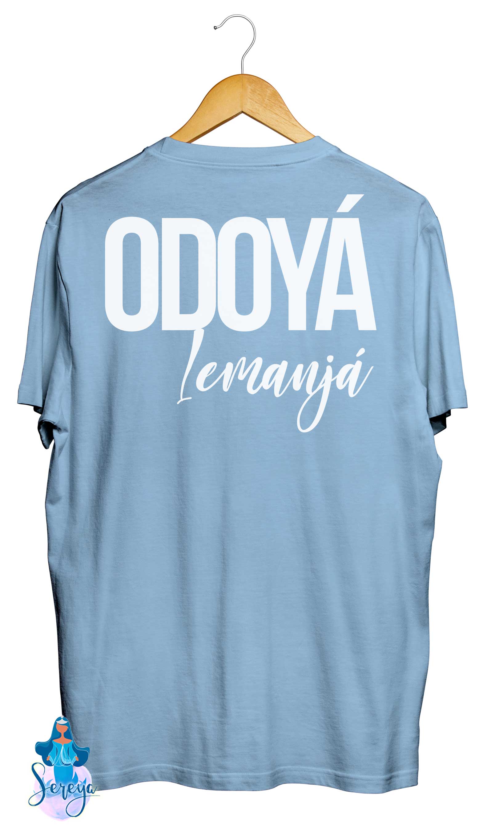Comprar Camiseta Colorida Símbolo de Iemanjá + Odoyá nas Costas - Bazar