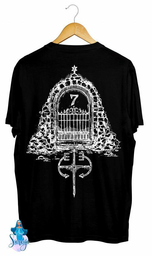 Comprar Camiseta Preta Exu 7 Porteiras - Frente e Costas