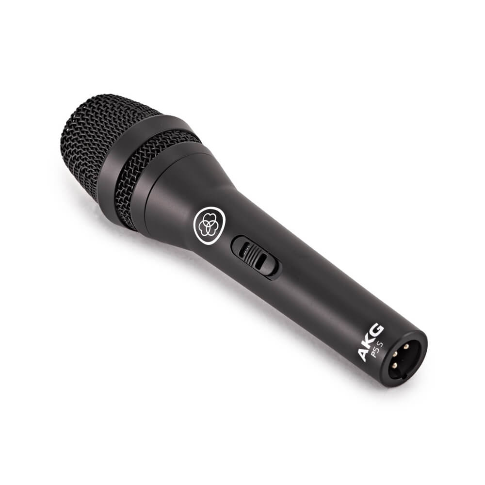 Microfone AKG P5 S Dinâmico de alto desempenho com botão liga/desliga