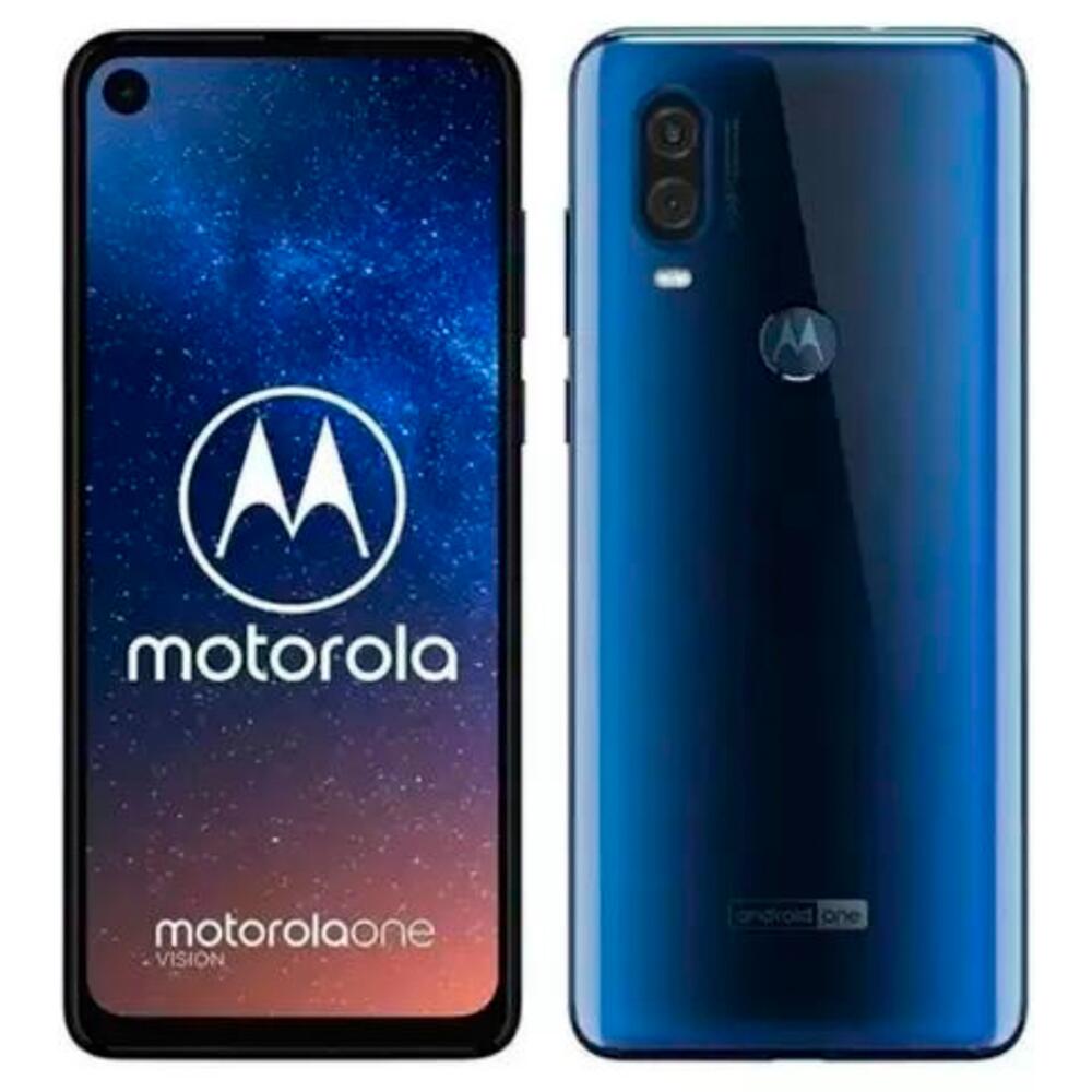 Comprar Motorola Moto One Vision 128GB Azul - Seu Celular Seminovo com ...
