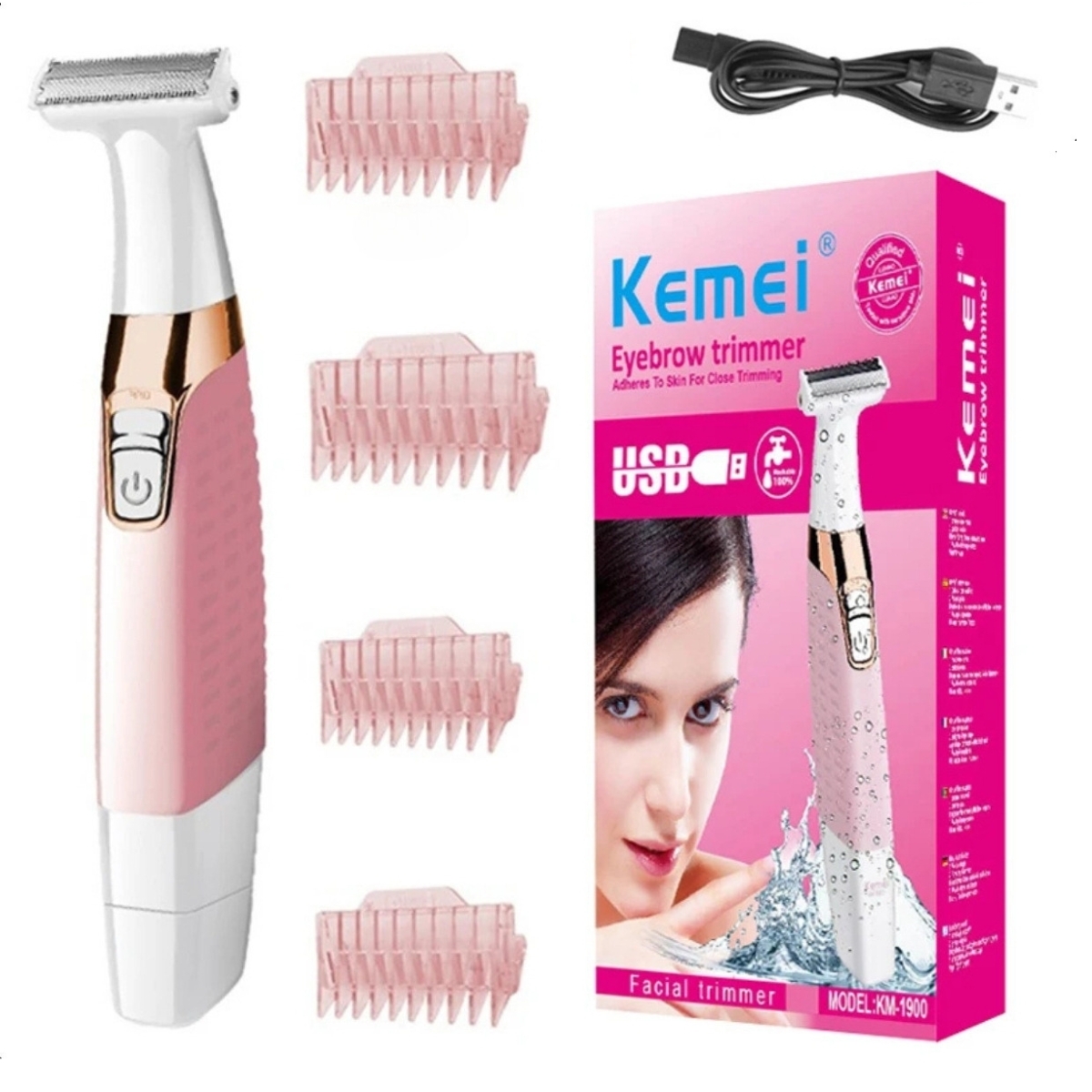 Depilador Íntimo Kemei Km 1900 | Depilação Suave e Eficiente