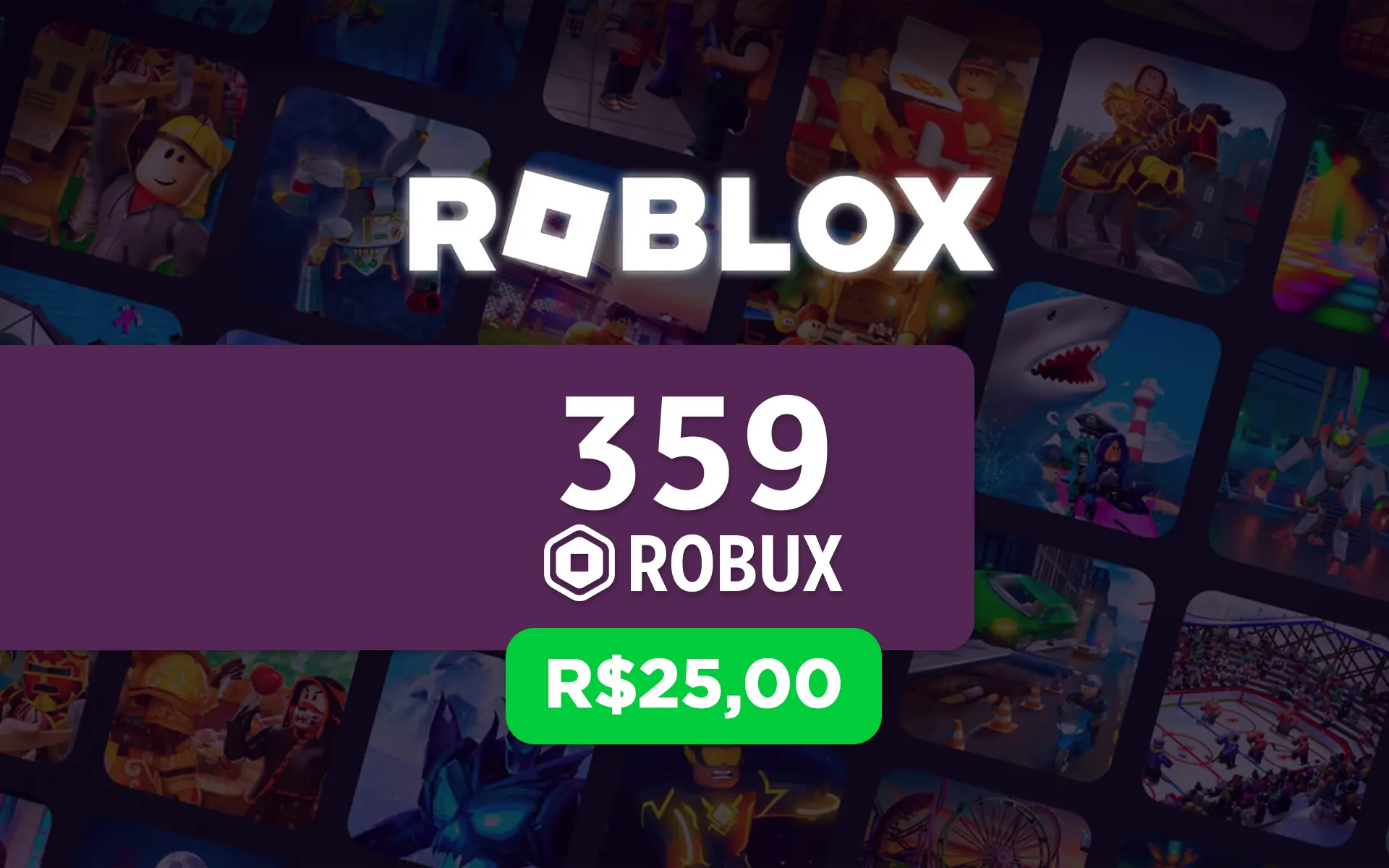 Comprar R$25 Roblox - Gift Card - Digital - R$25,00
