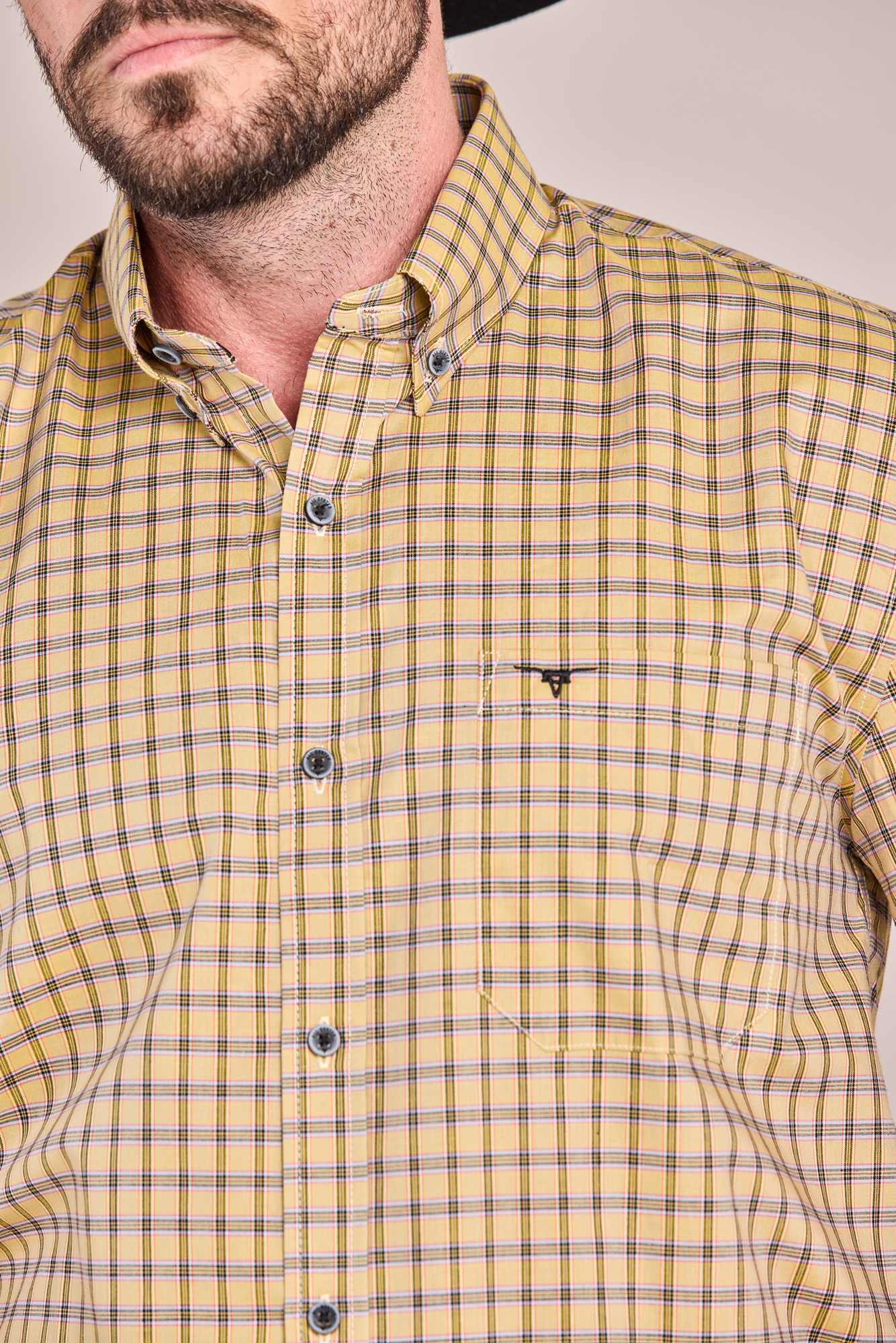 Comprar Camisa Masculina Manga Curta Custom Fit Xadrez - All Hunter Atacado