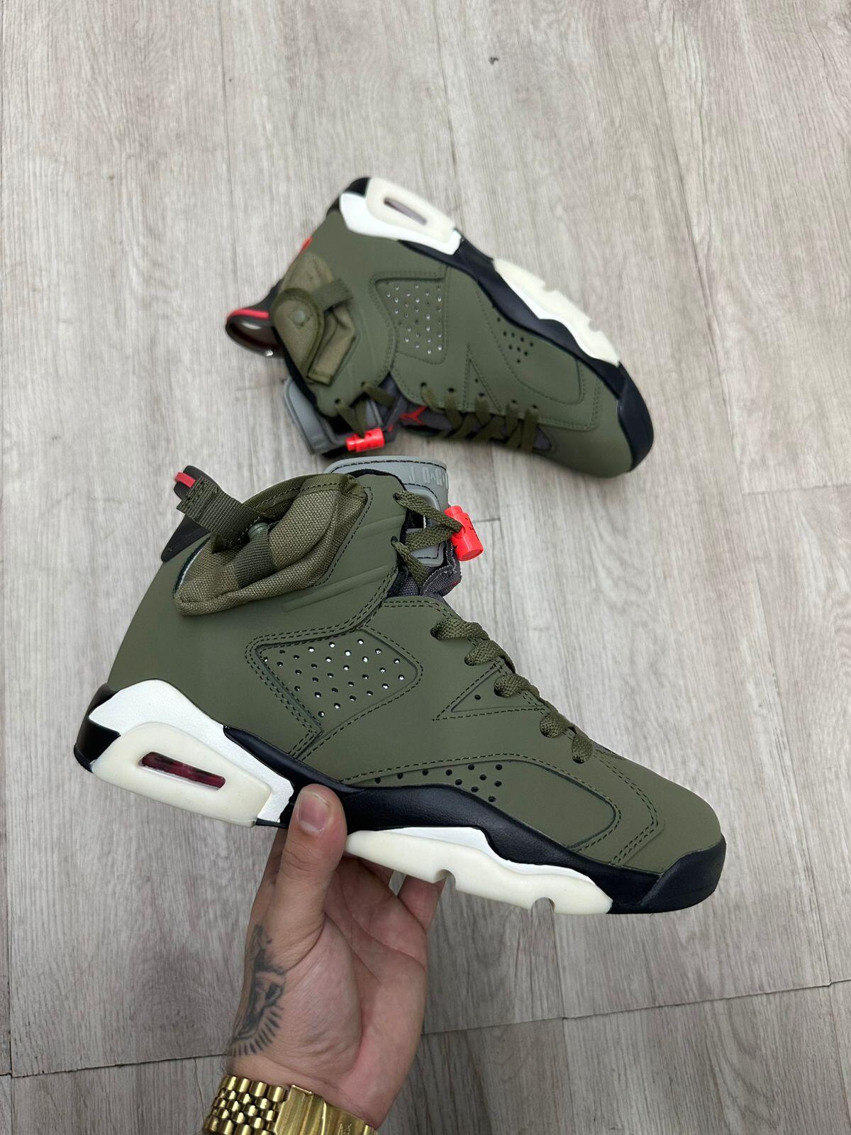Comprar Travis Scott X Air Jordan 6 Retrô Aj6 Verde Oliva - R$800,00