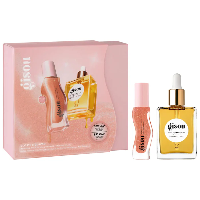 Comprar GISOU HOLIDAY- GLOSSY & GLAZED HAIR & LIP OIL GIFT SET - R$499 ...