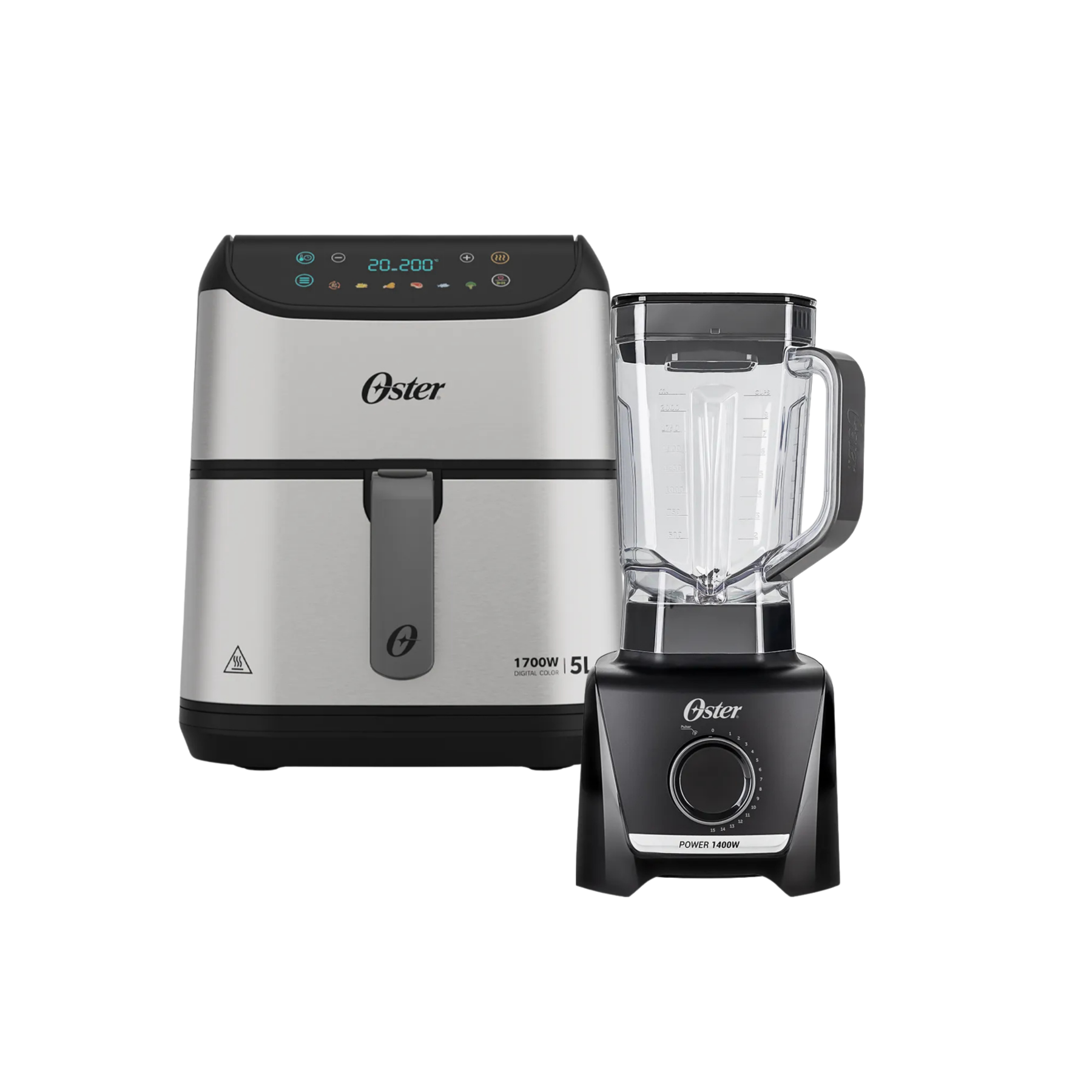 Kit Oster Fritadeira Inox 5L e Liquidificador 1400w - 127v - LEG SMART