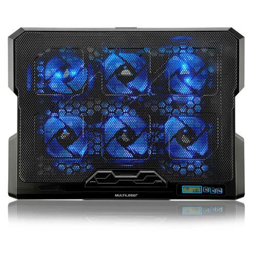 Cooler para Notebook com 6 Fans e Led Azul - AC282 - a partir de R$174,16