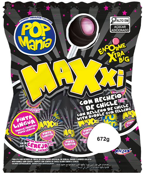Comprar PIRULITO RICLAN POP MANIA MAXXI PINTA LINGUA CEREJA 672G