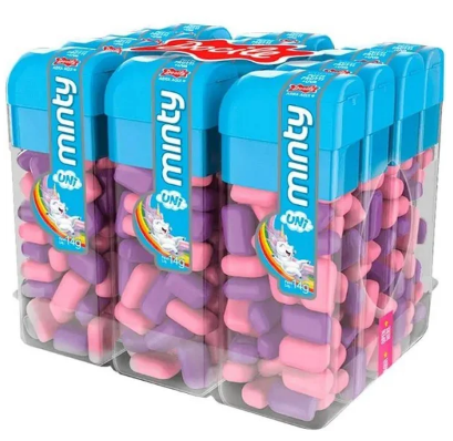 Comprar PASTILHA DOCILE MINI MINTY TUTTTI FRUIT+UVA UNICORNIO 12X14G ...