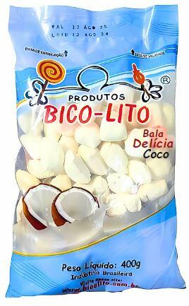 Comprar BALA BICO-LITO DELICIA COCO 400G