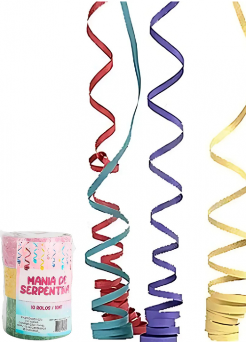 Comprar MANIA DE SERPENTINA C/10 ROLOS (10 METROS)
