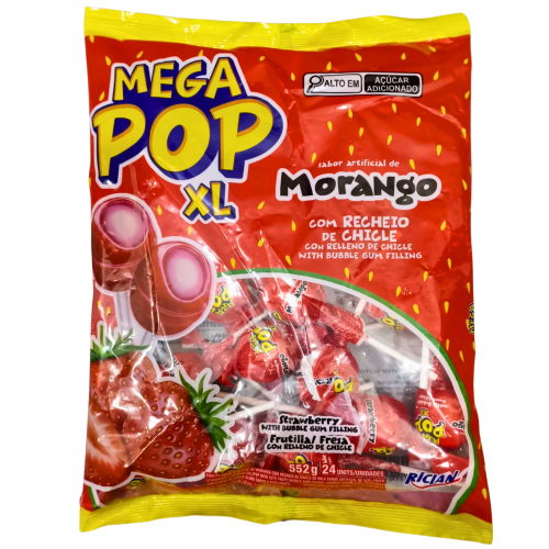 Comprar PIRULITO RICLAN MEGA POP MORANGO 24X23G - BH Balas