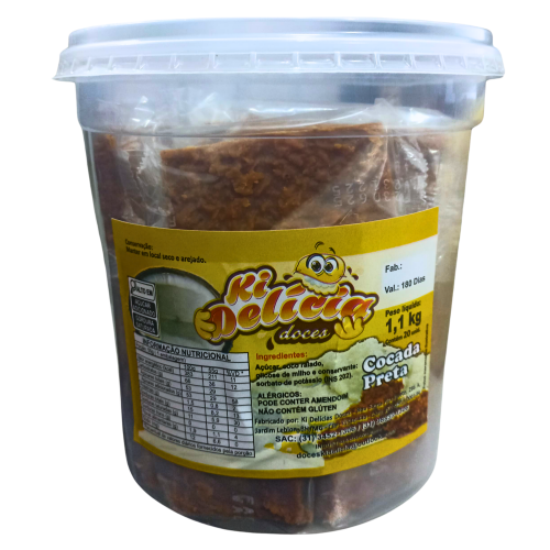 Comprar DOCE KI DELICIA COCADA PRETA 20X55G - BH Balas