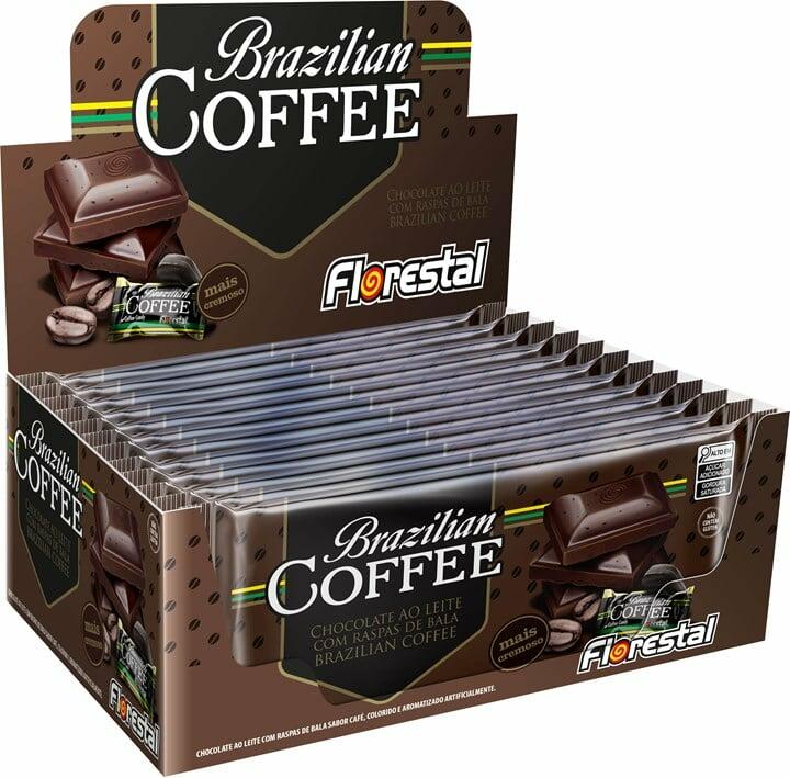 Comprar BARRA DE CHOCOLATE FLORESTAL BRAZILIAN COFFE AO LEITE 12X80G