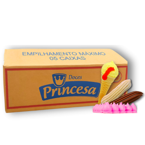 Comprar DOCE PRINCESA MARIA MOLE, SUSPIRO, SORVETE(CAIXA MISTA)100UN