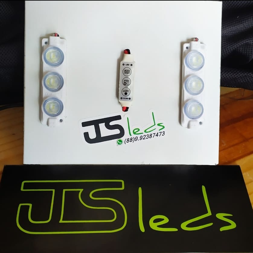 Comprar kit strobo, 12V, 6W, 2 leds, Branco. - de R$24,84 a R$36,80 - JS LEDS