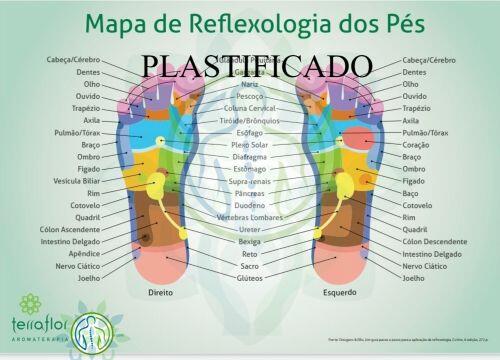 Comprar Mapa Reflexologia Podal Dos Pés Plastificado - a partir de R$17 ...