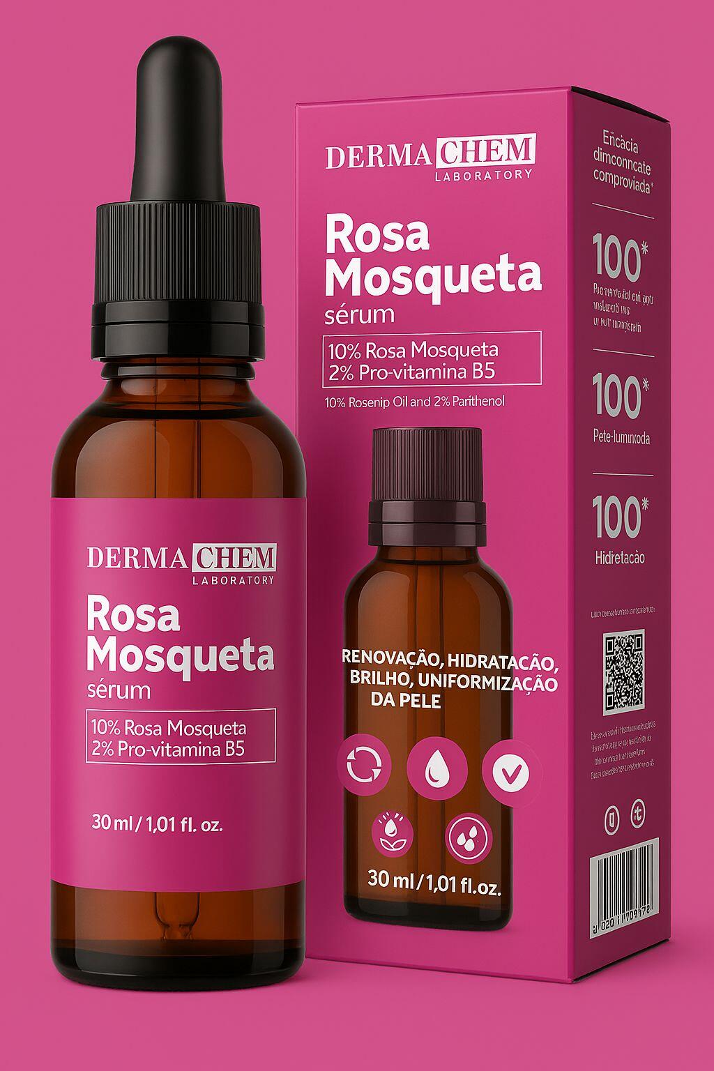 "Sérum Facial Rosa Mosqueta DermaChem 30ml hidratação " - a partir de R ...