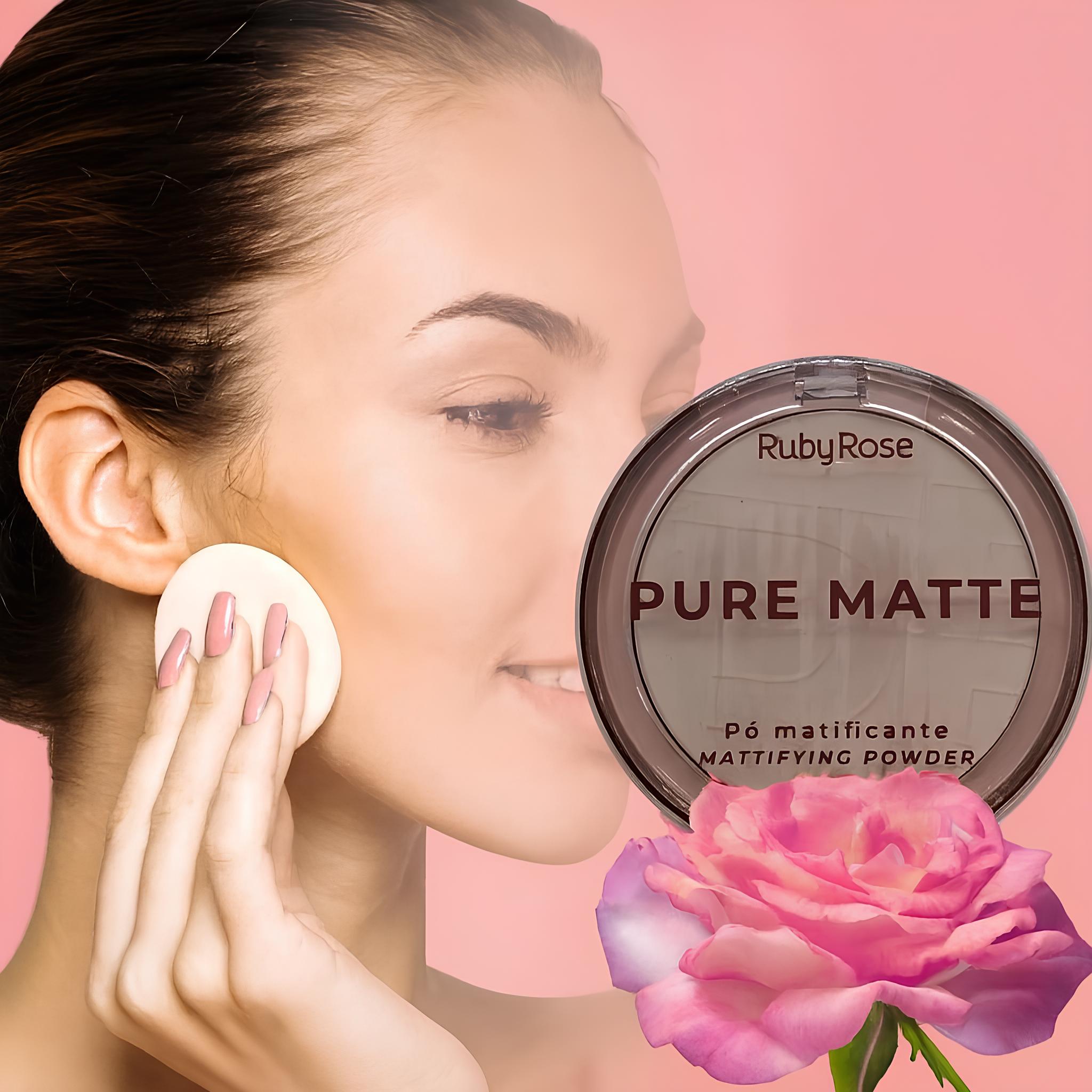 Pó Matificante Ruby Rose Pure Matte Controle de Oleosidade. - a partir ...