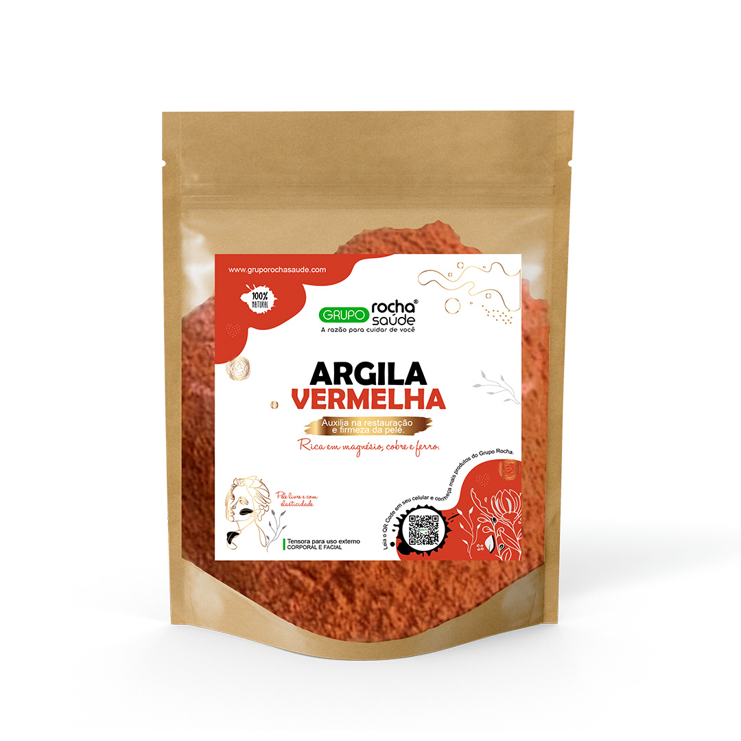 Argila Vermelha 200g: Cuidado Natural para Sua Pele! - a partir de R$23,39