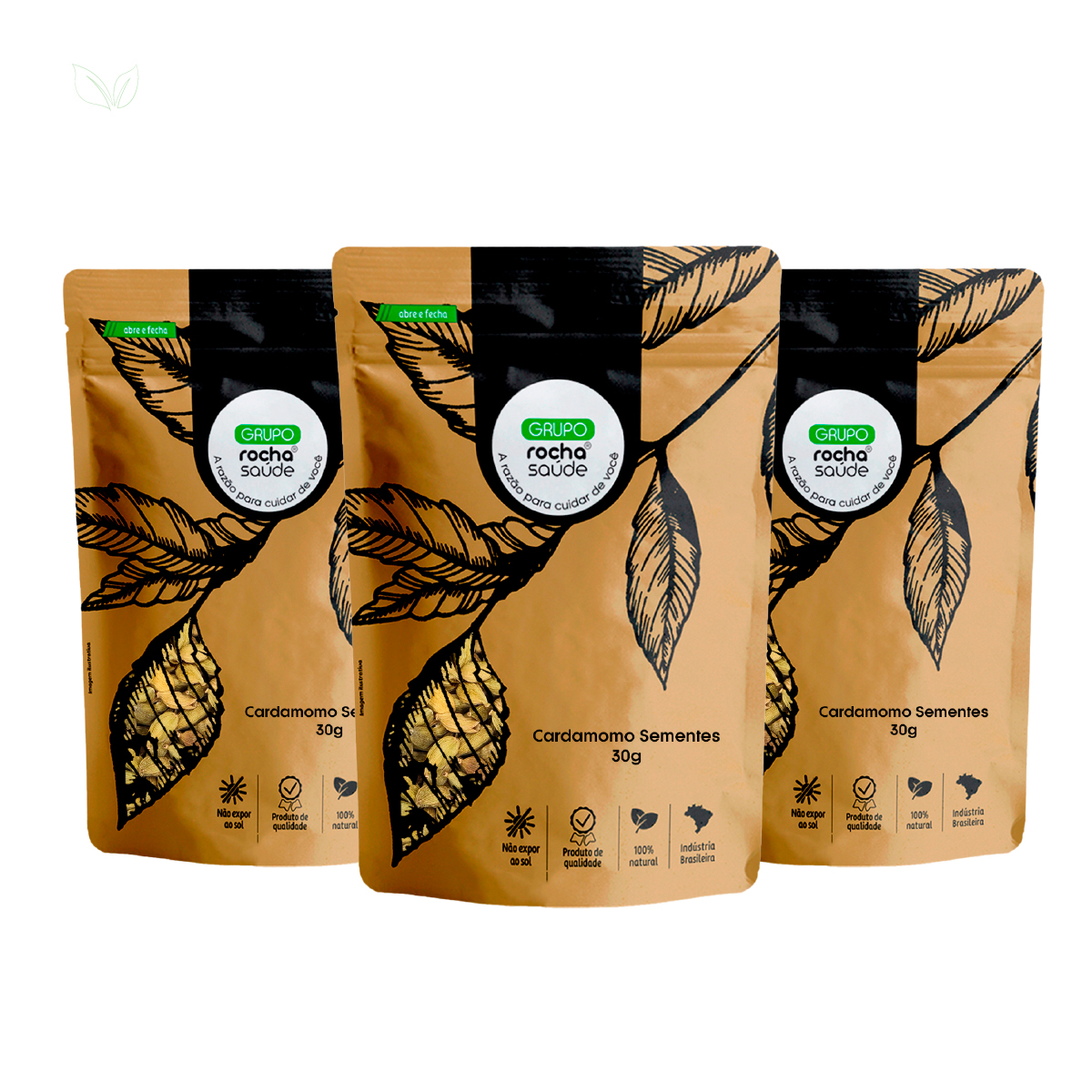 Chá de Cardamomo Sementes - Grupo Rocha Saúde - de R$30,37 a R$115,42