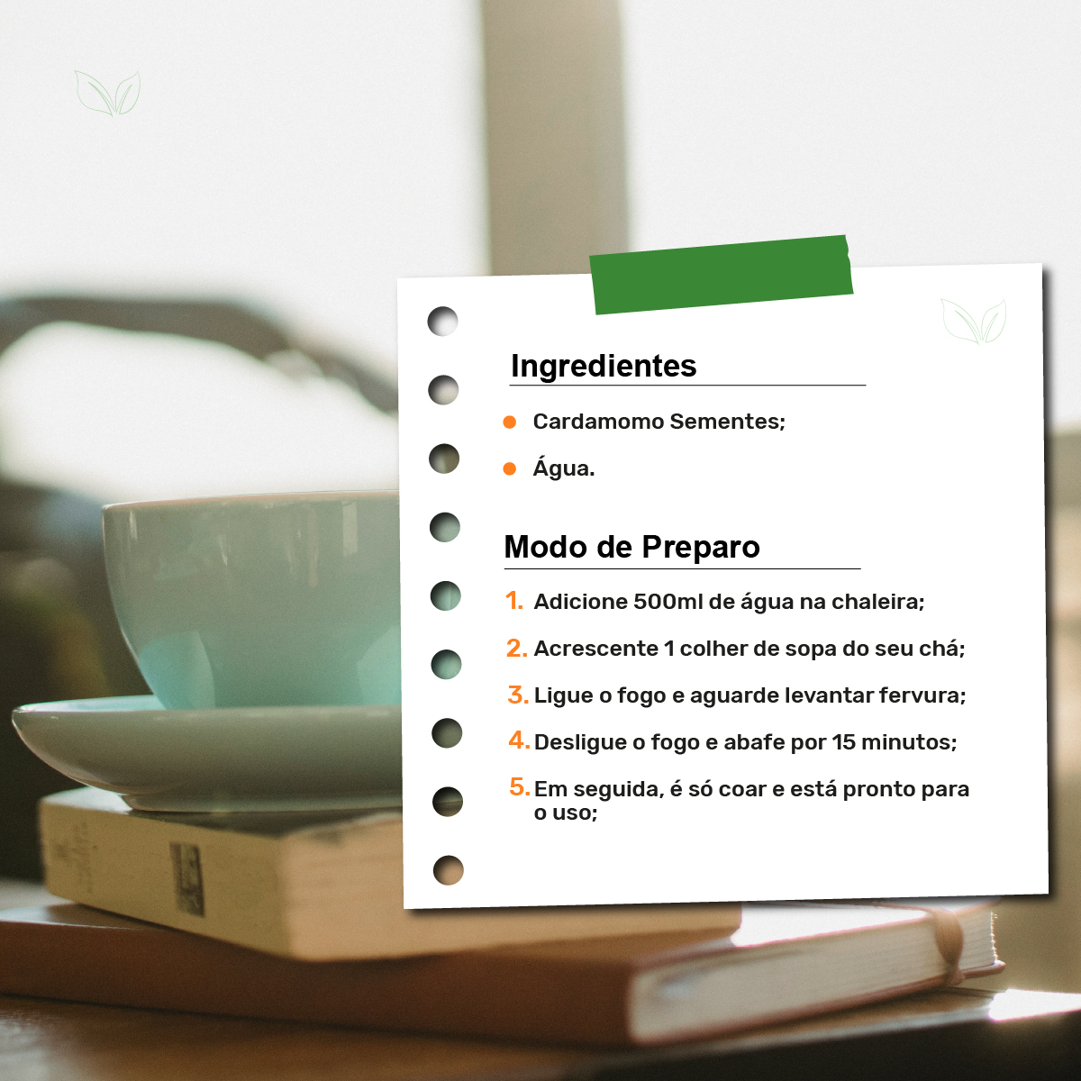 Chá de Cardamomo Sementes - Grupo Rocha Saúde - de R$30,37 a R$115,42