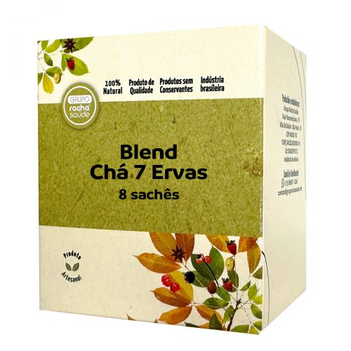 Blend Chá 7 Ervas Sachê 8 uni - Grupo Rocha Saúde
