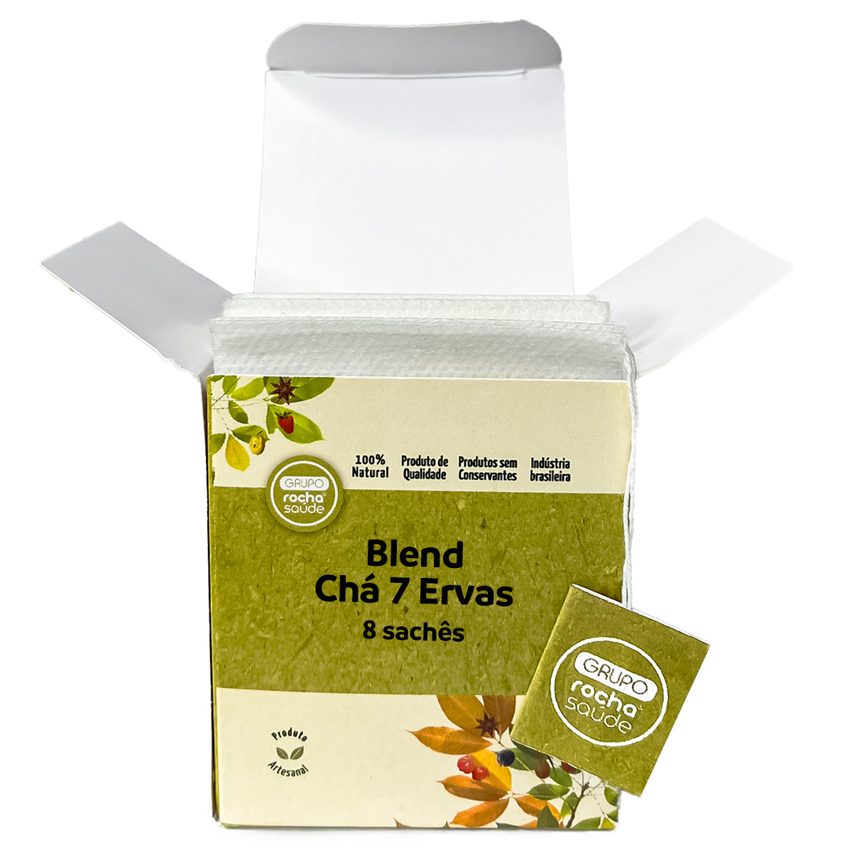Blend Chá 7 Ervas Sachê 8 uni - Grupo Rocha Saúde
