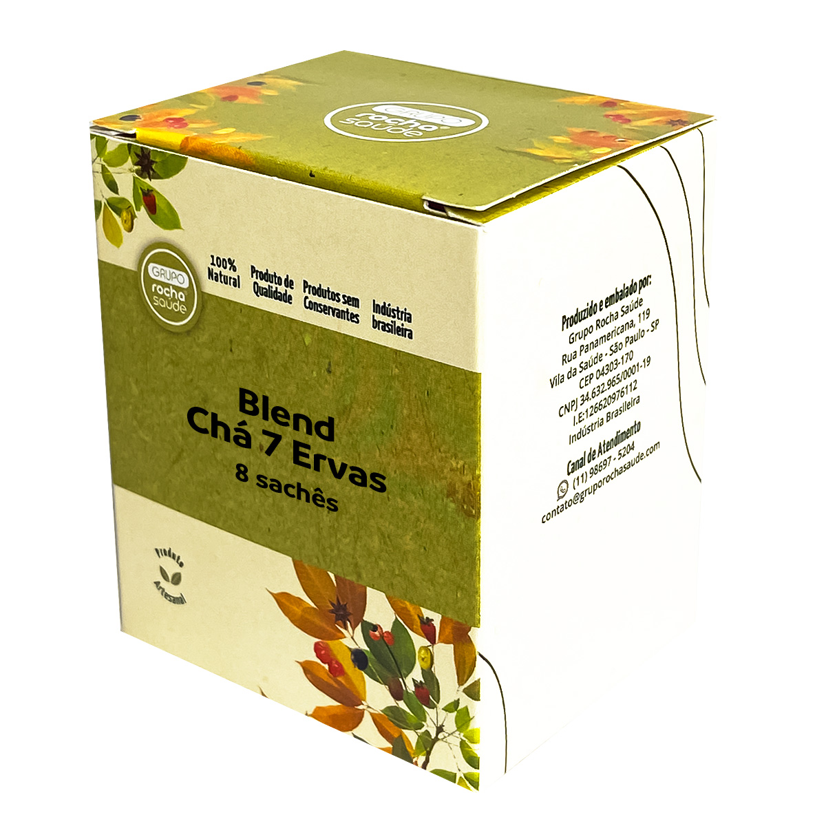 Blend Chá 7 Ervas Sachê 8 uni - Grupo Rocha Saúde