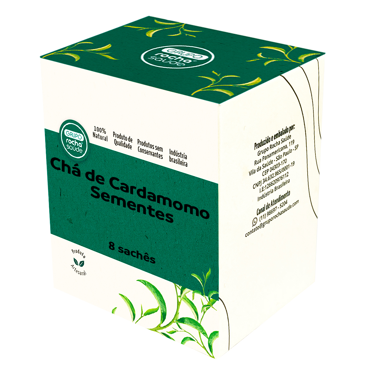Chá De Cardamomo Sementes Sachê 8 uni