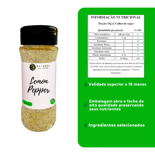 Comprar Lemon Pepper Pote com Dosador 100g - de R$18,89 a R$47,69 ...