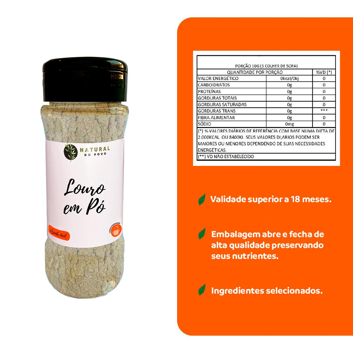 Louro em Pó Pote com Dosador 70g | Grupo Rocha Saude - de R$17,00 a R$41,30