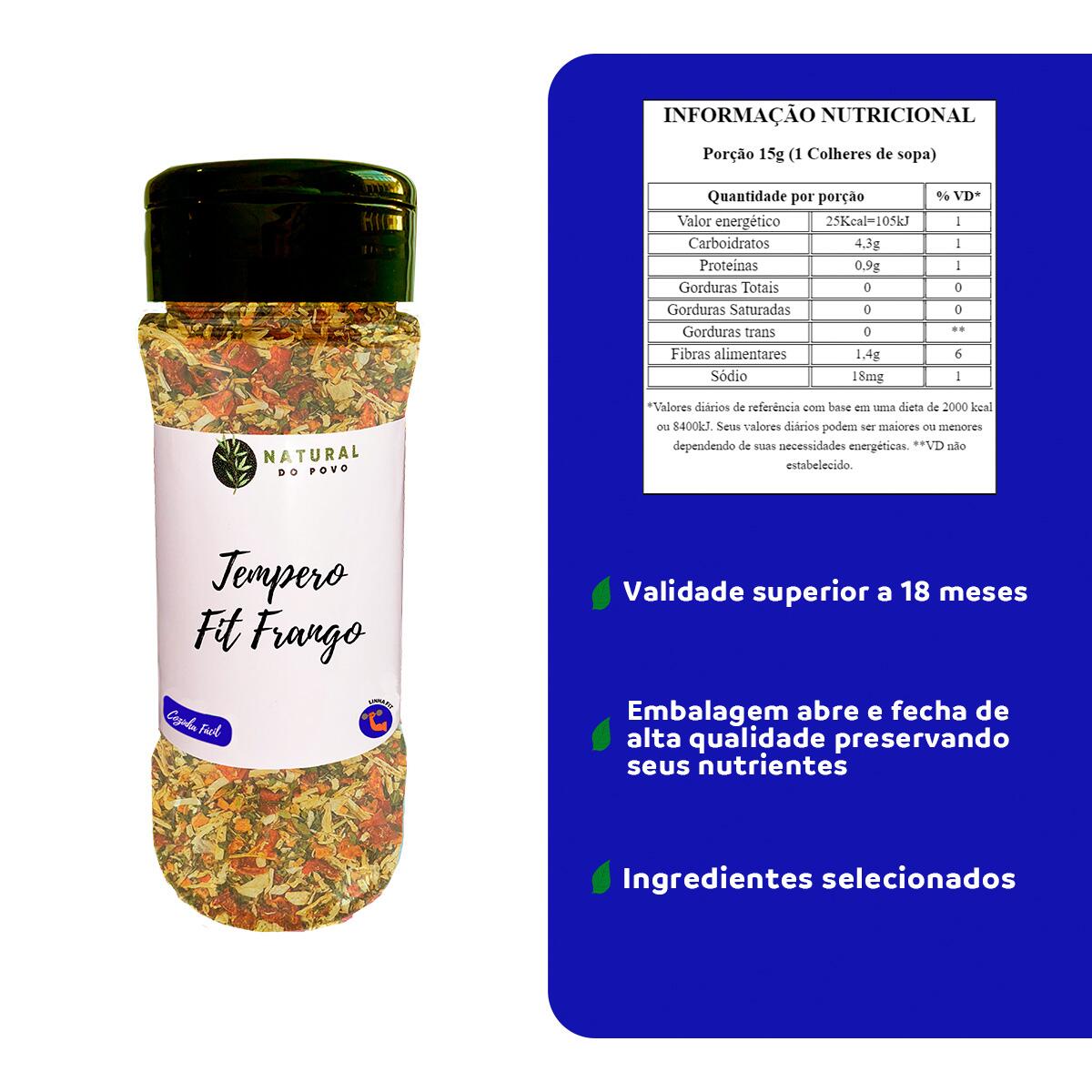 Tempero Fit Frango Pote com Dosador 50g | Grupo Rocha Saude - de R$19 ...