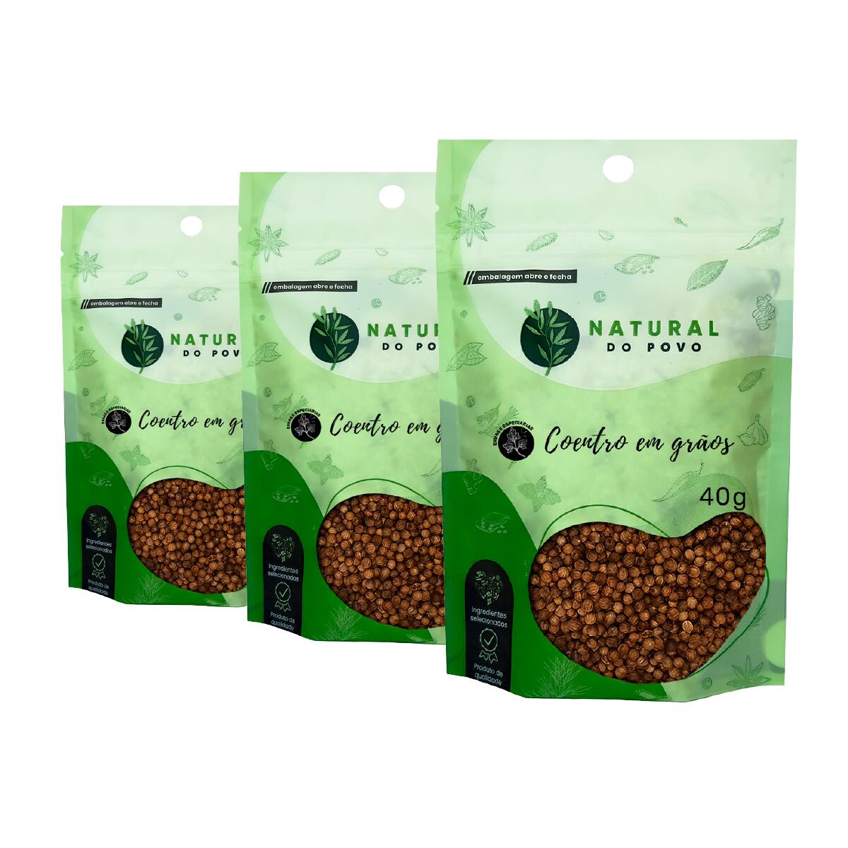 Coentro em Grãos 40g Pouch | Grupo Rocha Saude - a partir de R$13,20
