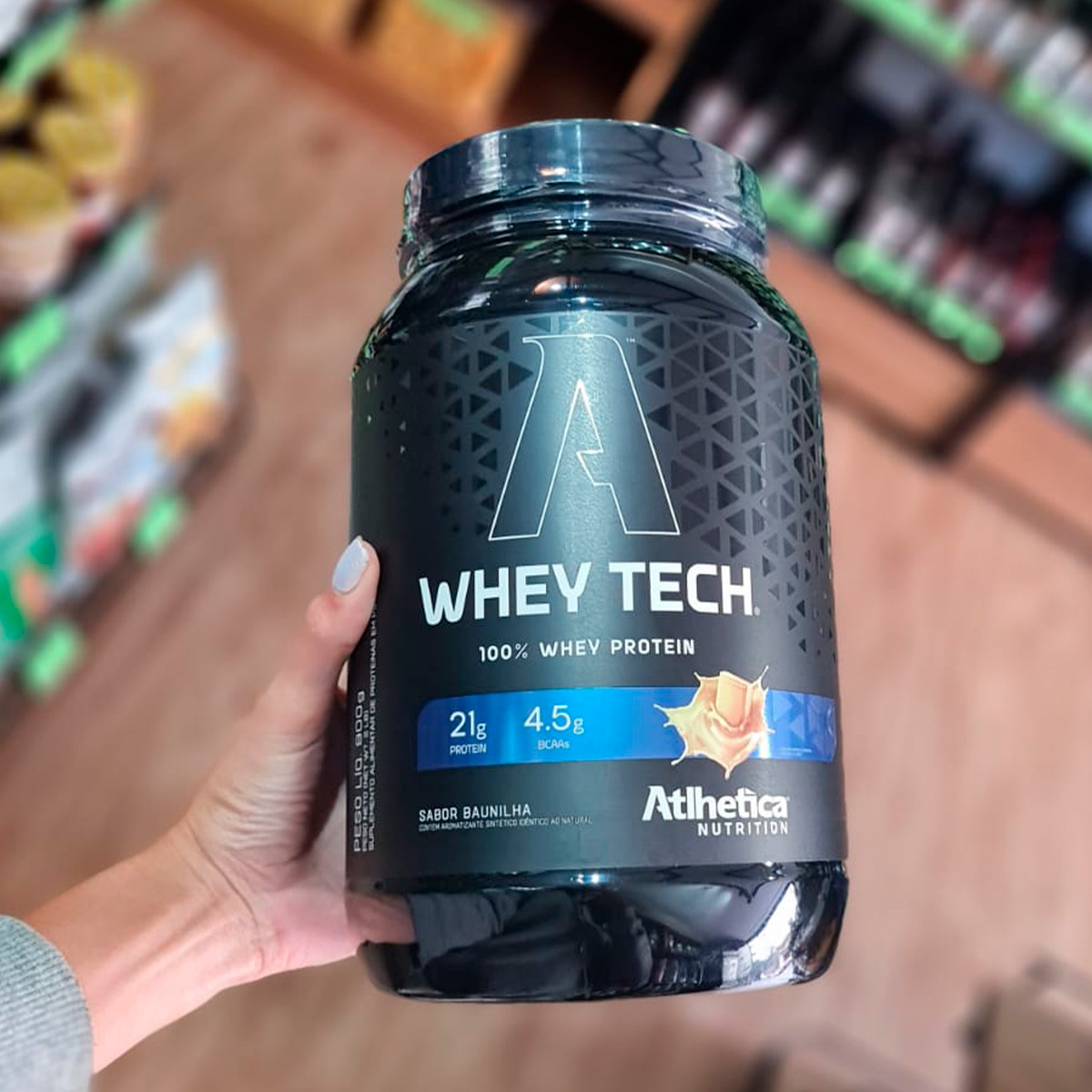 WHEY TECH SABOR BAUNILHA 900G ATLHETICA - a partir de R$271,69