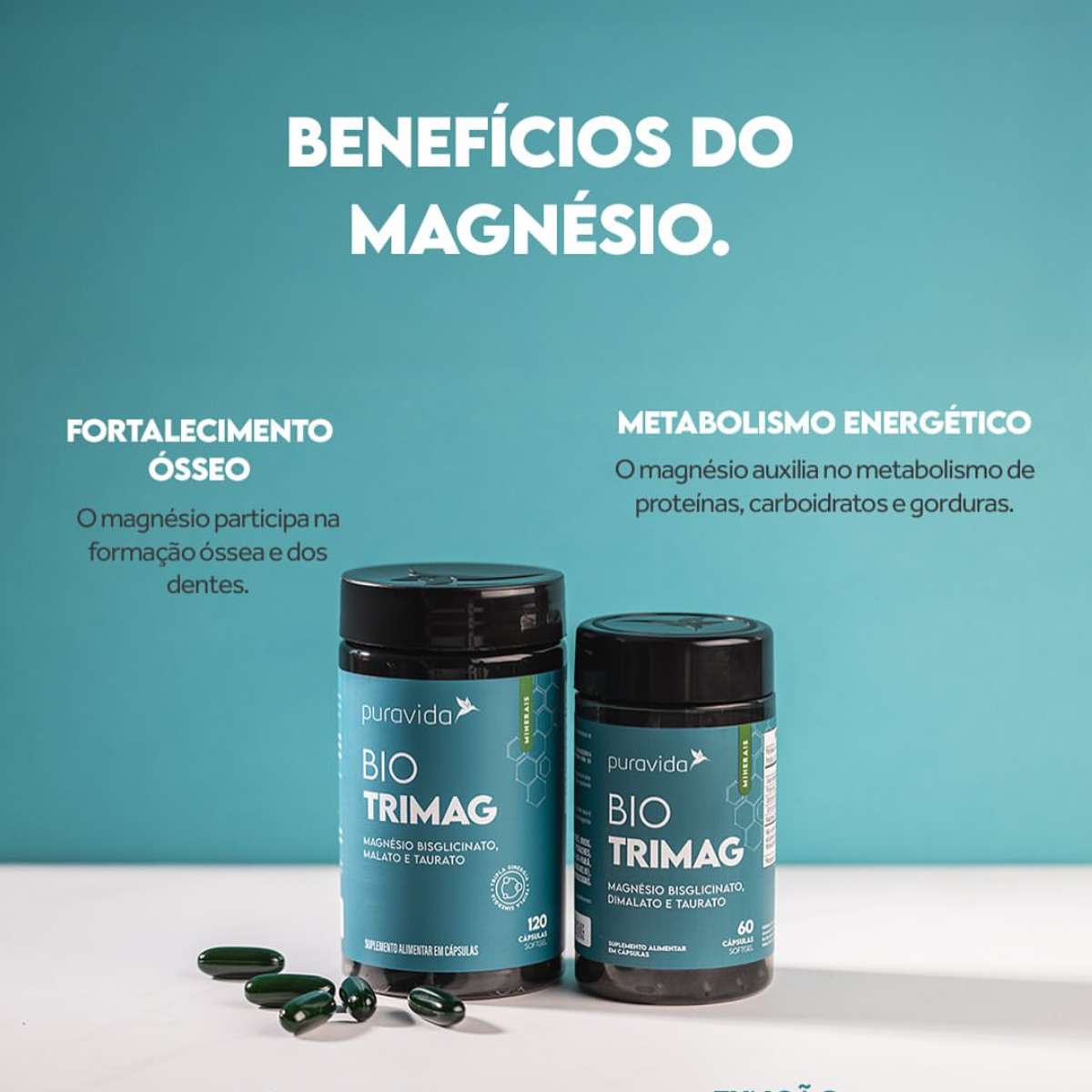 Comprar SUPLEMENTO PREMIUM BIO TRIMAG TRIMAGNESIO 60CAPS PURAVIDA - a ...