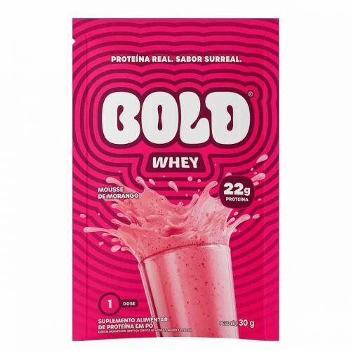 WHEY PROTEIN SACHE 22G CONCENTRADO MOUSSE MORANGO 30G BOLD - a partir ...