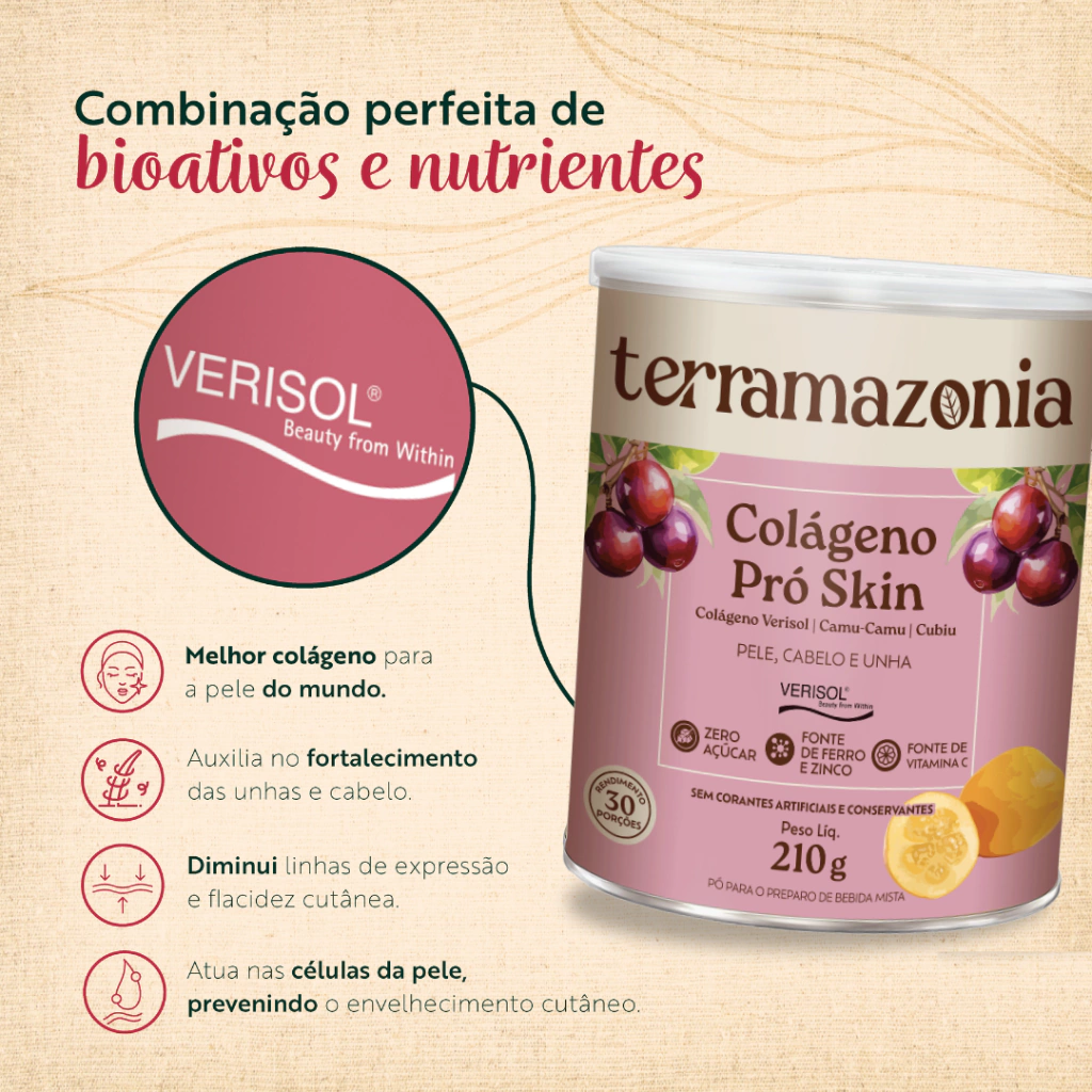 Comprar Colageno Pro Skin 210g Terramazonia - a partir de R$78,21 ...