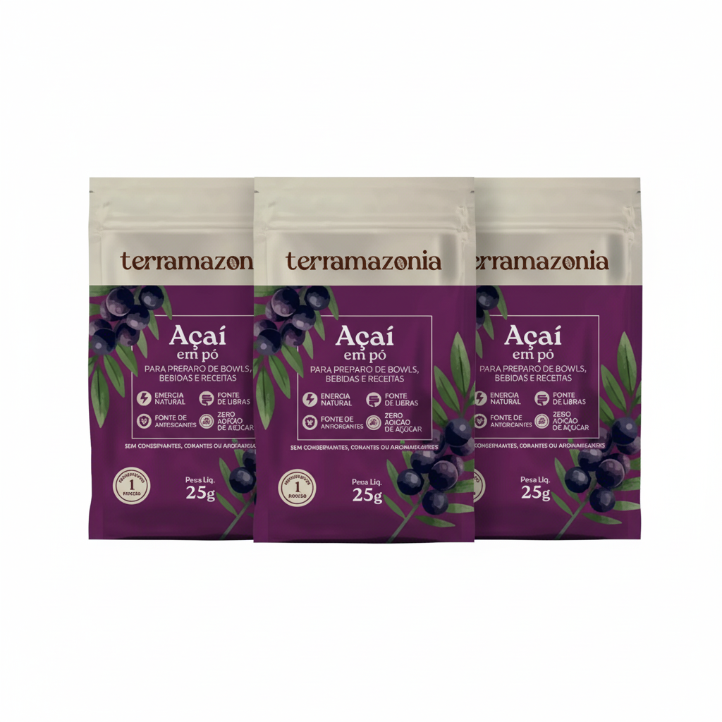 Kit 3 Açai Em Po Zero Açucar 25g Natural S/ C | Grupo Rocha