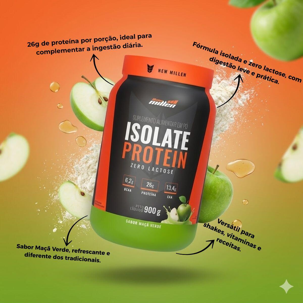 Whey Protein Isolado Zero Lactose Maça Verde | Grupo Rocha S