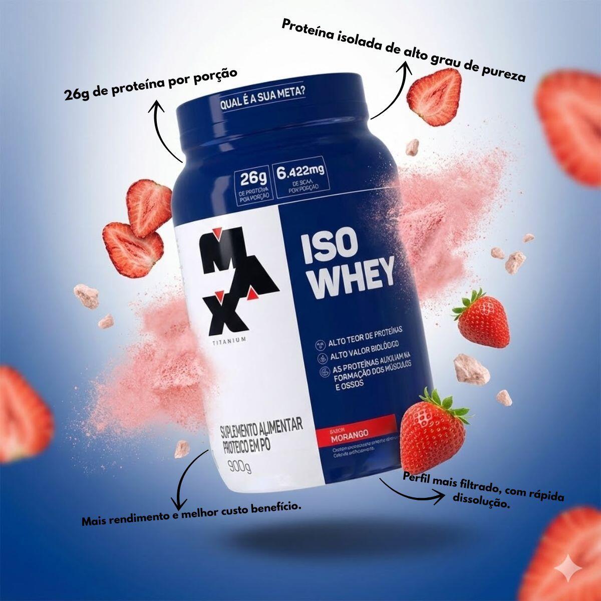Whey Protein Isolado Morango 26g de Proteína | Grupo Rocha S - a partir ...